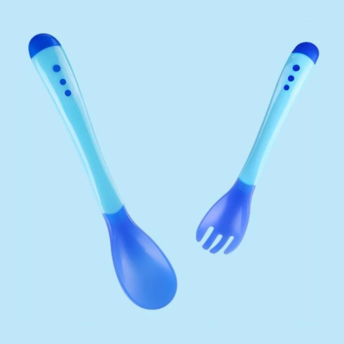 Safari Baby Color Changing Spoon & Fork 4m+ | MiniMore