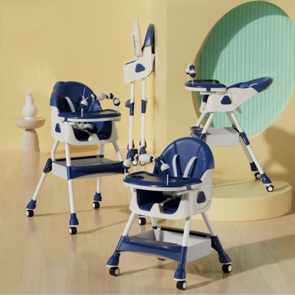 Top Baby Feeding Chair with Wheels & Safety Belt-mini more