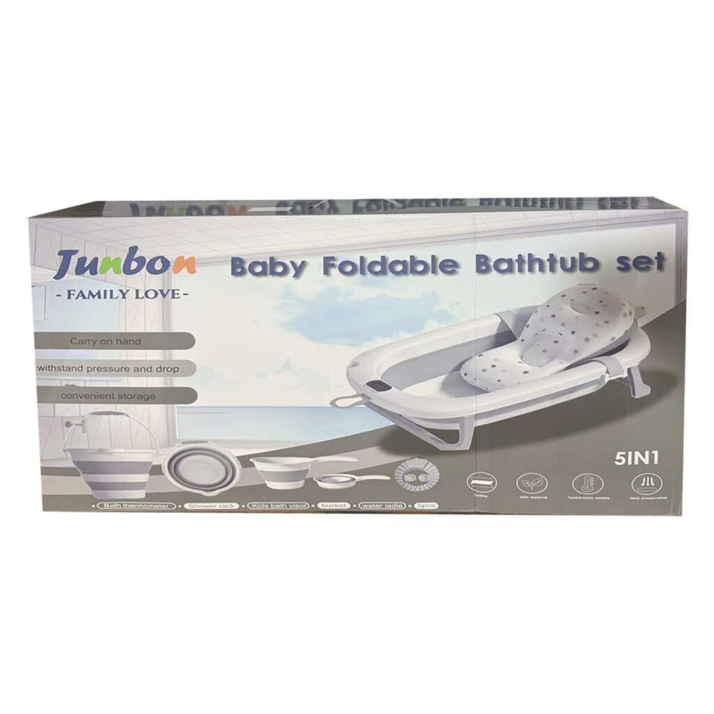 Best Baby Bath Set Egypt | 5in1 Foldable Tub & Seat-minimore