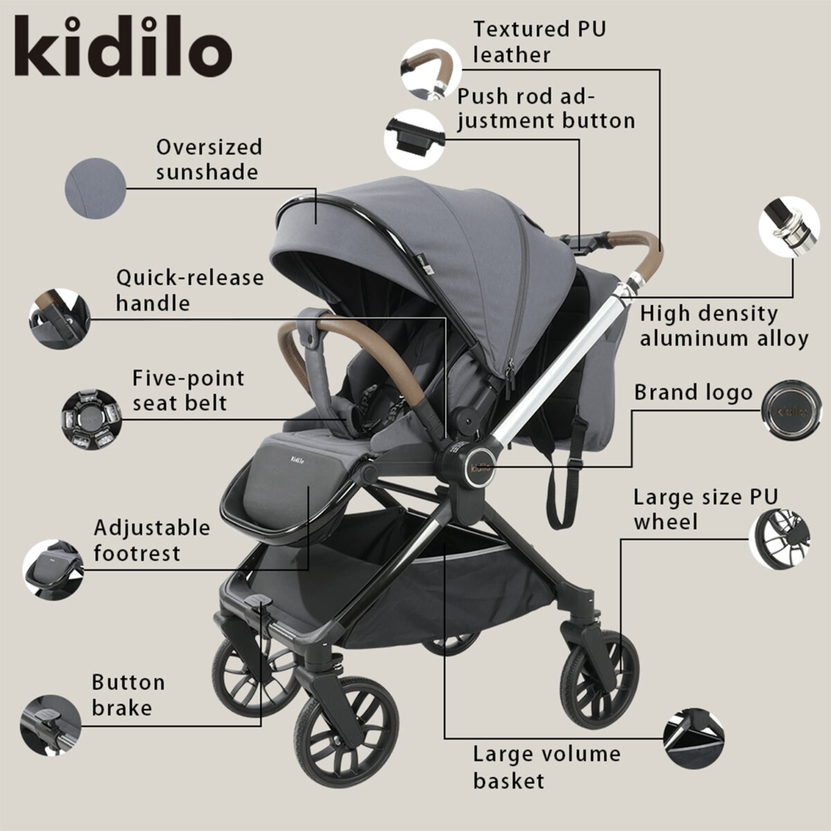 Kidilo D900 Stroller | MiniMore