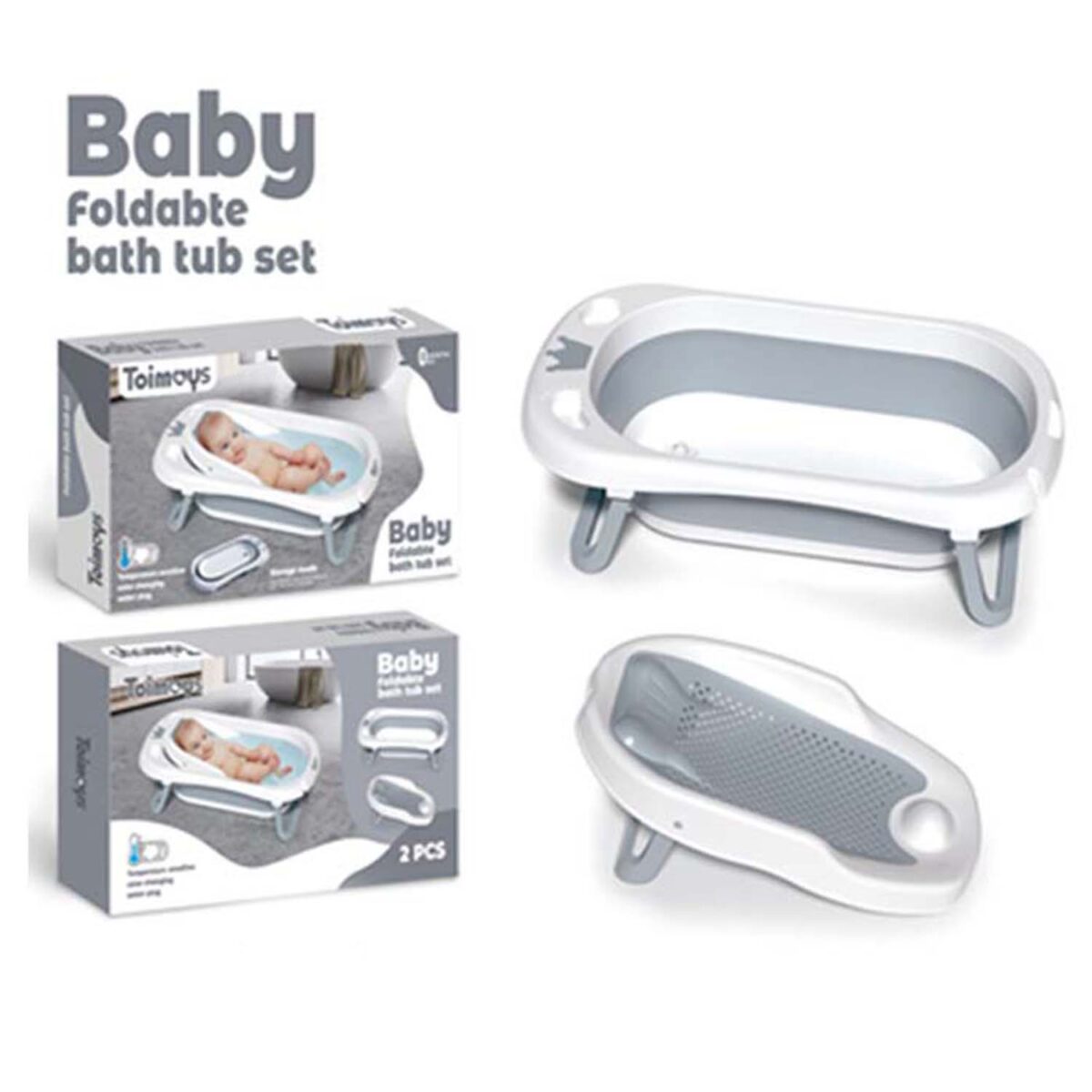 Toimoys 2in1 Baby Foldable Bath Tub Set | MiniMore
